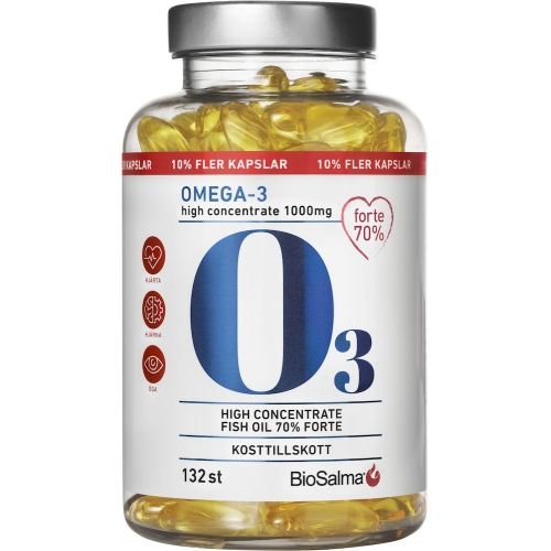 香港仓 Biosalma Forte 70% 1000mg Omega3高纯度鱼油 132粒_保健品_香港仓发货_北欧商品海淘